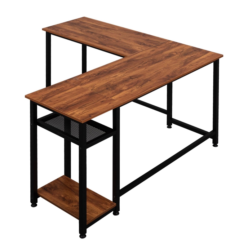 SamyoHome Computer Desk, Wood Study Table L-Shaped , L-Shaped Modern ...