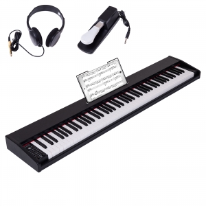 Glarry 88-Key Digital Piano Keyboard with Sustain Pedal, Bluetooth ...